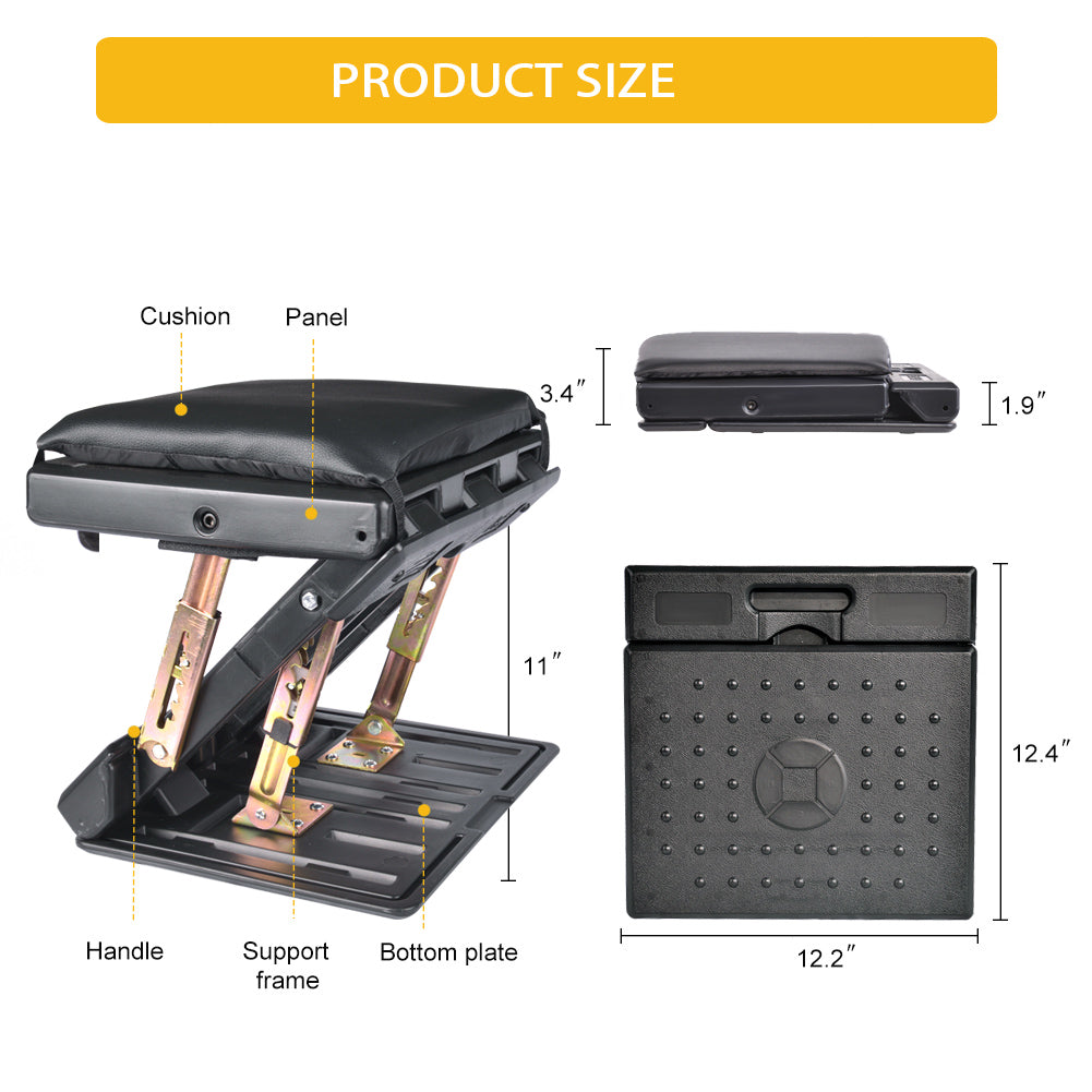 Adjustable Footrest with Removable Soft Foot Rest Pad Max-Load 120Lbs ...
